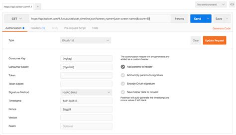 Ios Swift Twitter Api Call Only Works After Its Made On Postman