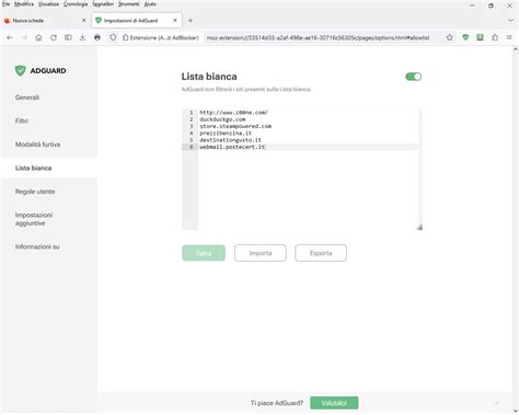 When Exiting From Browser Adguard Extension Looses Filters Settings And