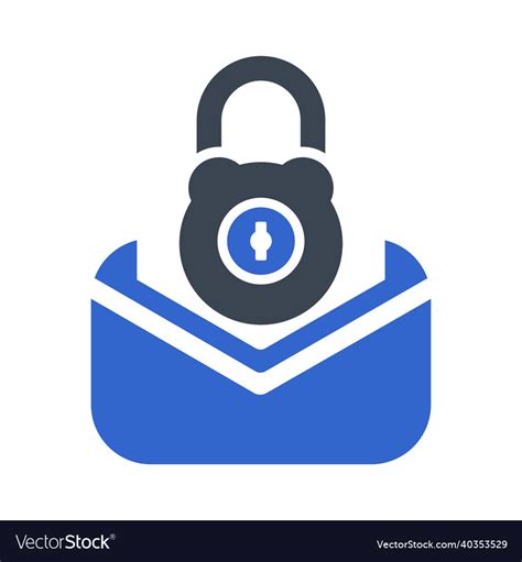 Email Security Icon Royalty Free Vector Image Vectorstock