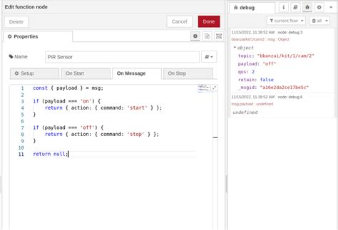 Mqtt Wont Send Stop Command To Ffmpeg Spawn Node General Node Red