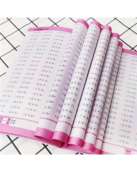 1 Multiplication Table Practice Workbook Multiplication And Division Mental Arithmetic Practice