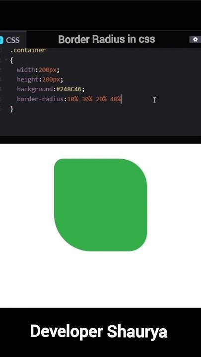 Border Radius In Css Coding Html Css Htmlcss Youtube