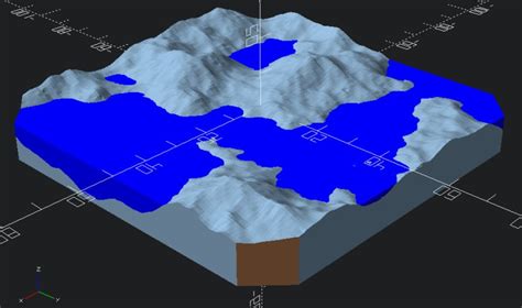 procedurally generated terrain in openscad hackaday