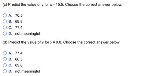 Solved For The Following Data A Display The Data In A