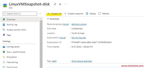 Create New Virtual Machine Using Existing Snapshot