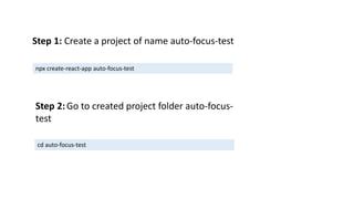Ways To Set Focus On An Input Field After Rendering In React Pptx