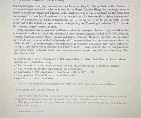 Solved The Cacsar Cipher Is A Very Insecure Method For