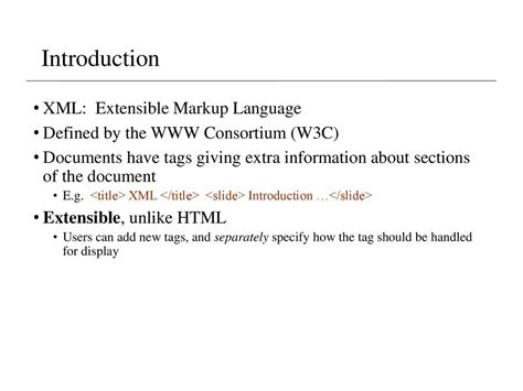 Xml Extensible Markup Language Ppt Download