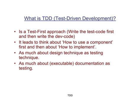 Overview On Tdd Test Driven Development And Atdd Acceptance Test Driven Development Pdf