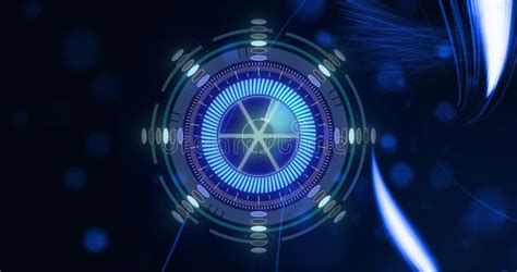 Animation Of Scope Scanning And Connections On Black Background Stock Footage Video Of