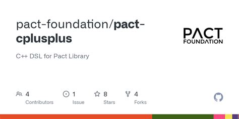 Github Pact Foundationpact Cplusplus C Dsl For Pact Library