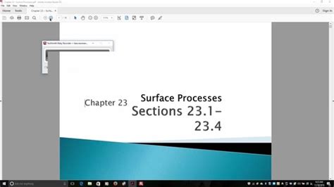 Lecture Surface Processes