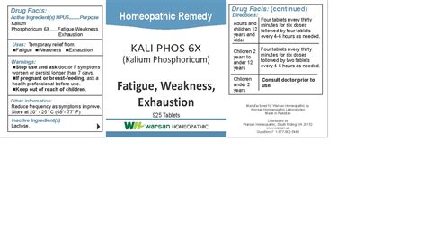 Kali Phos Kalium Phosphoricum 6x Tablet
