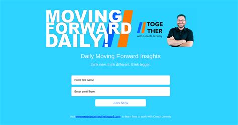 Moving Forward Together Daily Moving Forward With Jeremy