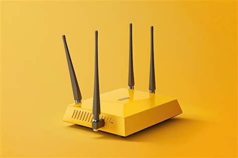 Premium Ai Image Yellow Router On A Bright Yellow Surface Generative Ai