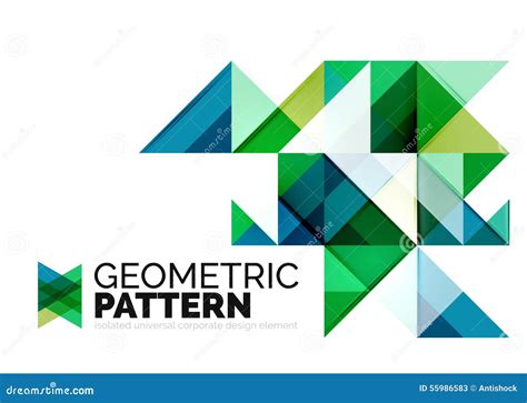 Geometric Triangle Mosaic Pattern Element Isolated Stock Vector