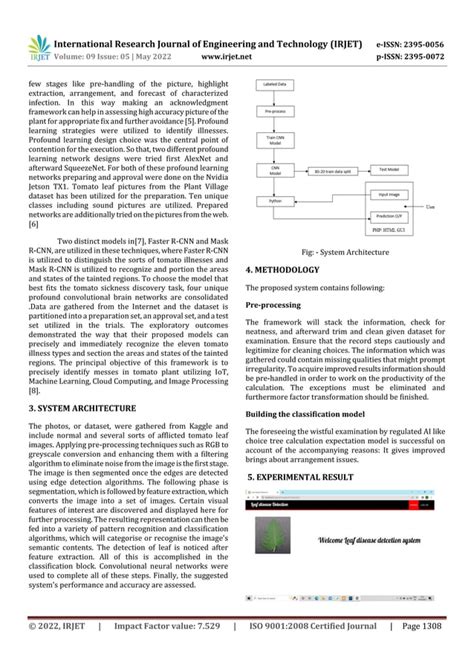 Plant Disease Prediction Using Image Processing PDF Agriculture Industries