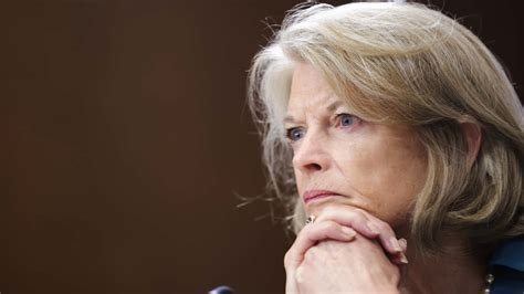 Download Us Senator Lisa Murkowski In A Deep Contemplative Gesture