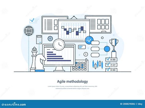 Agile Methodology Project Management And Software Development Web