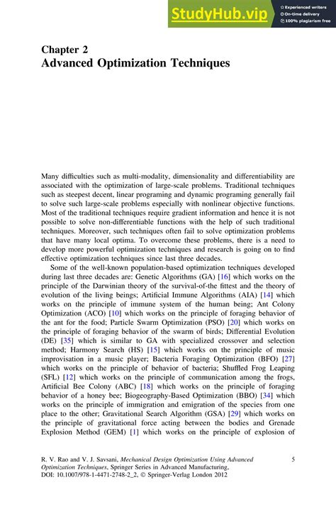 Advanced Optimization Techniques Pdf