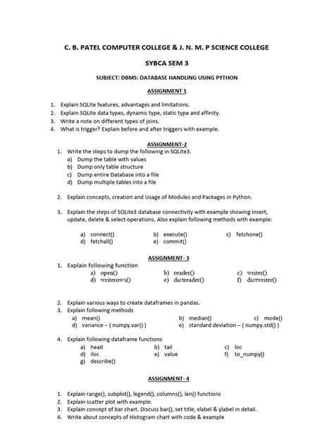 Theory Assignments 1 4 Pdf