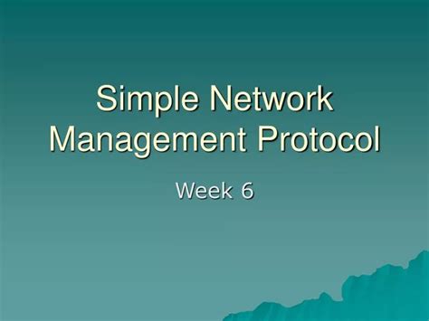 PPT Simple Network Management Protocol PowerPoint Presentation Free Download ID 4576672