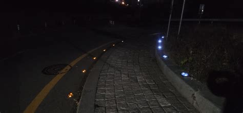 경기도 광주시 회전교차로 태양광 도로표지병 설치사례 지앤아이테크