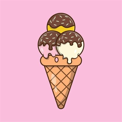 만화 손이 맛있는 초콜릿을 그렸습니다 아이스크림 여름 찬 음료 아이스크림 콘 Png 일러스트 및 Psd 이미지 무료 다운로드 Pngtree 아이스크림 아이스