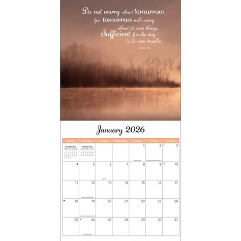 Bible Verses Photo 2026 Wall Calendar