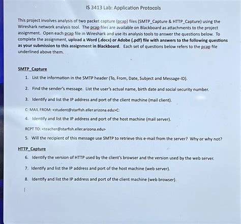 Solved Is 3413 Lab Application Protocols This Project