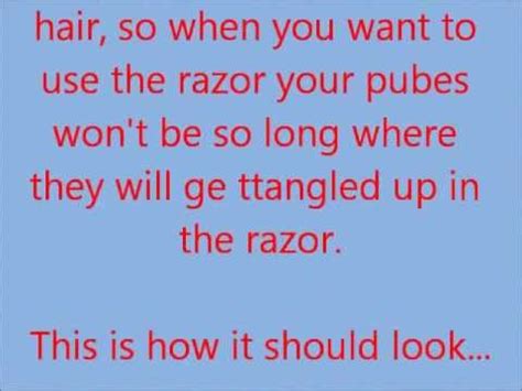 How To Shave Your Pubic Hair Instructional Video YouTube