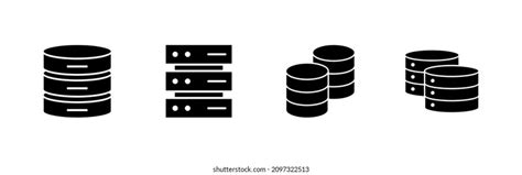 Database Icon Set Database Vector Icon Stock Vector Royalty Free 2473281849 Shutterstock