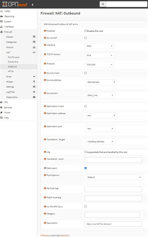 Achieve Full Open NAT With Port Forwarding For Xbox Live Via Opnsense Niall Best S Blog