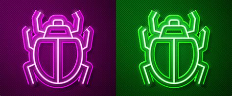 보라색과 녹색 배경에 고립 된 빛나는 네온 라인 미트 아이콘 벡터 건강한 생활방식에 대한 스톡 벡터 아트 및 기타 이미지 건강한 생활방식 경계 표지 곤충 Istock