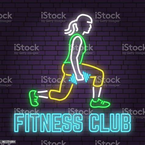 벽돌 벽 바탕에 네온 피트 니스 클럽 로그인 하십시오입니다 벡터 일러스트 레이 션 Championship에 대한 스톡 벡터 아트 및 기타 이미지 Championship