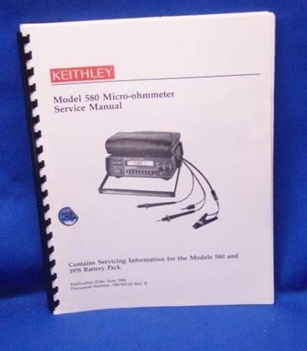 Keithley Model 580 Micro Ohmmeter Service Manual Ebay