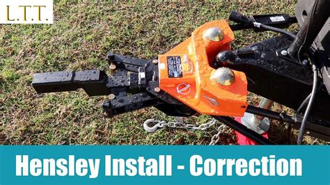 Hensley Hitch Install Part 2 Correction To Our Install Video Youtube