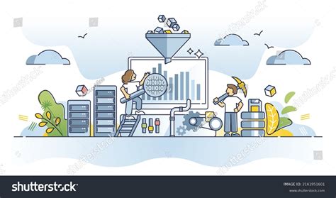 Data Mining Process Information Database Analysis Stock Vector Royalty