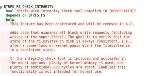 Btrfs Deprecating Its Integrity Checker Tool Rfilesystems