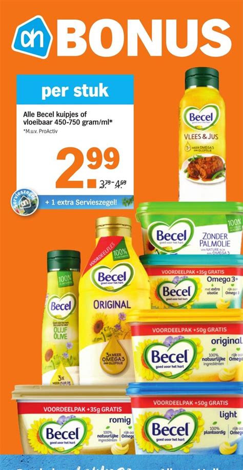 Becel Kuipjes Of Vloeibaar Aanbieding Bij Albert Heijn