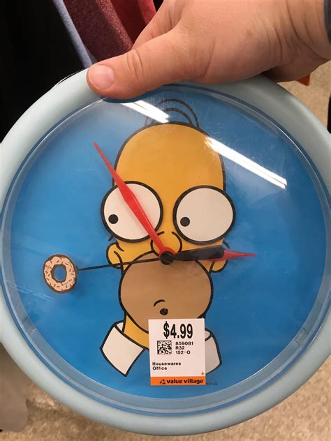 This 2003 Simpsons Clock The Eyes Follow The Donut With Each Tick Rthriftstorehauls