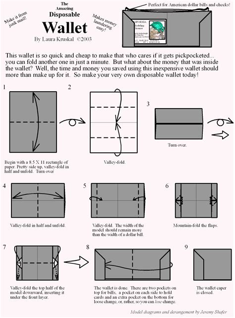9 Simple Origami Paper Wallet Kubesinsanity