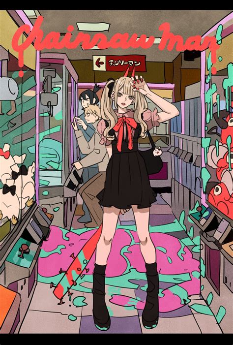 Power Denji Hayakawa Aki And Pochita Chainsaw Man Drawn By Takeuchi Ryousuke Danbooru