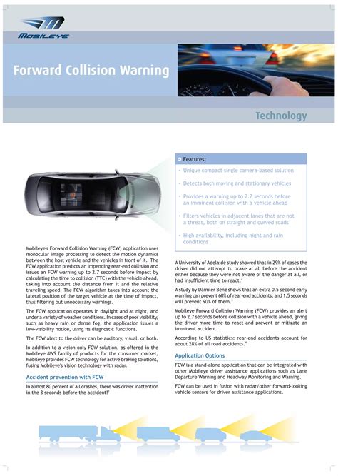 Forward Collision Warning Technology Pdf