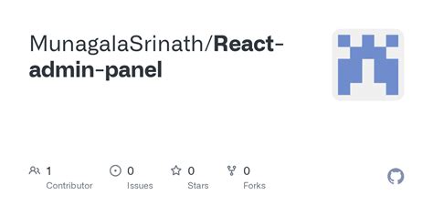 Github Munagalasrinath React Admin Panel