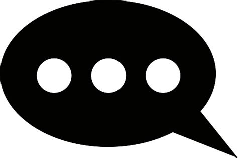 Black Message Speech Bubble Three Dots Vector Element Communication Contact Vector Element