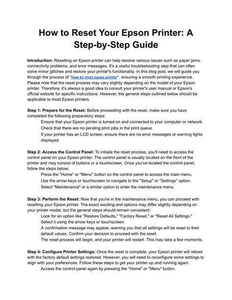 PPT How To Reset Epson Printer PowerPoint Presentation Free Download ID 12361076