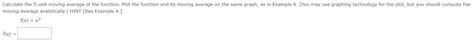 Solved Calculate The 5 Unit Moving Average Of The Function