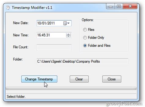 How To Change The Timestamp Of A File In Windows 7