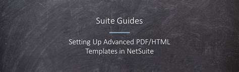 Setting Up Advanced Pdf Html Templates In Netsuite How To